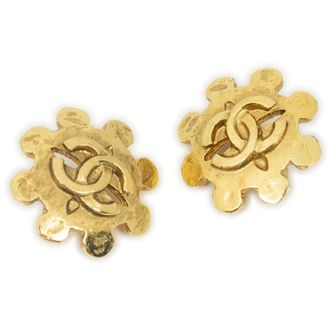 Chanel Crossbody Bags - CC Flower-Shaped Clip On Earrings - Gr. unisize - in Gold - f&uuml;r Damen
