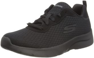 Skechers Damen Dynamight 2.0 Eye To Eye sneakers,sports shoes, Black Mesh Durabuck Trim, 35.5 EU