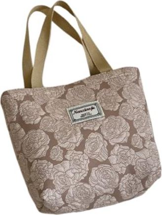 Generic Sac à bandoulière grande capacité pour femme, sac fourre-tout léger avec fermeture éclair, sac à main élégant et souple pour voyage, école, kaki, 30×3