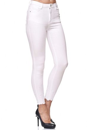 Elara Damen Jeans Chunkyrayan 4D434 Weiss Berlin 56 (8XL)