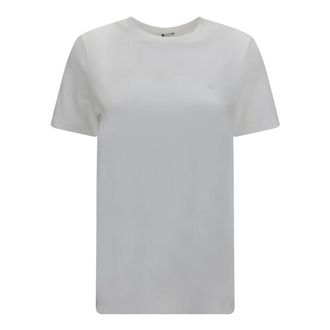 Balmain T-shirt en jersey brod&eacute; - Femme - Tops - Blanc - Taille: 38 FR
