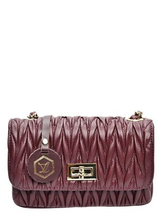 Luisa Vannini Weinfarbe Rindsledertasche