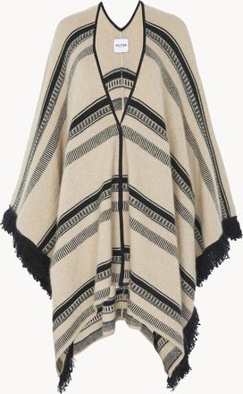 Kujten Cape à franges cachemire, 4 fils - Cape Avital