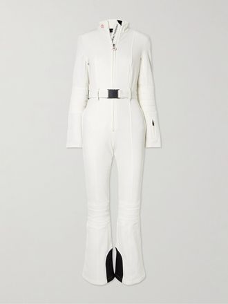 Perfect Moment Jg Wattierter Skianzug Mit Daunenf&uuml;llung Und G&uuml;rtel - Wei&szlig;