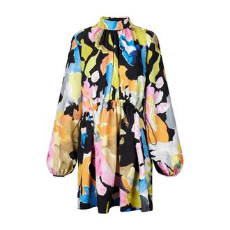 Stine Goya Flowing Mini Kleid mit Langen &Auml;rmeln - - Dresses - Damen - Mehrfarbig - XS