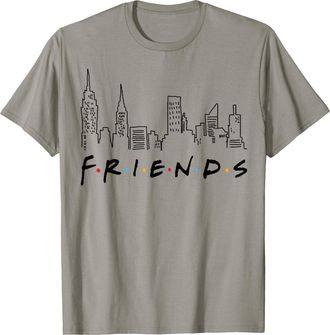 Friends TV Show Skyline Logo NYC Vintage 90er Jahre Fan Geek Sitcom T-Shirt