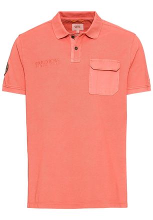 Camel Active Herren Piqué Poloshirt aus zertifiziertem Organic Cotton Rot-Orange, menswear-3XL