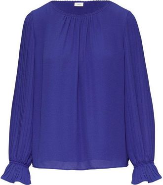 s.Oliver Langarmbluse Bluse Viskosebluse mit Plissee&auml;rmeln