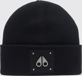 Moose Knuckles Bonnet en pure laine avec revers et patch logo appliqu&eacute;