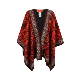 La DoubleJ Soul Poncho - - Jackets - Damen - Rot - ONE SIZE
