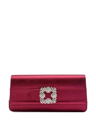 Manolo Blahnik Gothisi embellished clutch bag - Rot