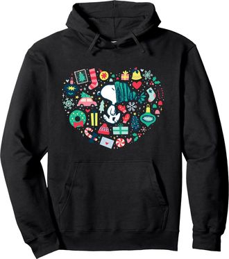 Peanuts Weihnachts-Liebesherz mit Erdnüssen, Snoopy Pullover Hoodie
