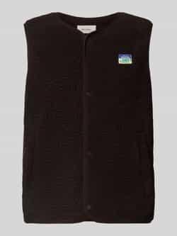 American Vintage Weste aus Teddyfell mit Label-Detail Modell HOKTOWN