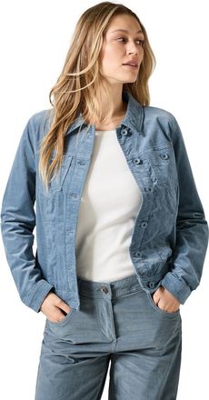 Cecil Damen B212275 Cordjacke, Dove Blue, XXL