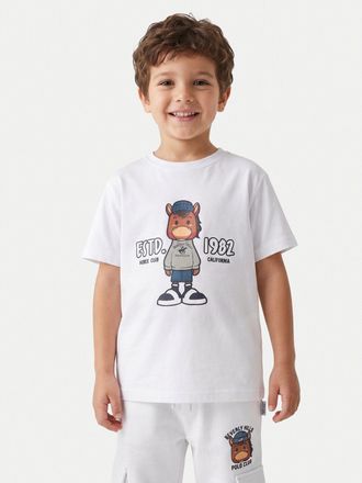 Beverly Hills Polo Club T-Shirt P-SS26B-TS0135 Wei&szlig; Regular Fit
