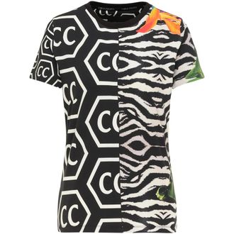 Carlo Colucci Bedrucktes T-Shirt - - Tops - Damen - Schwarzk - L