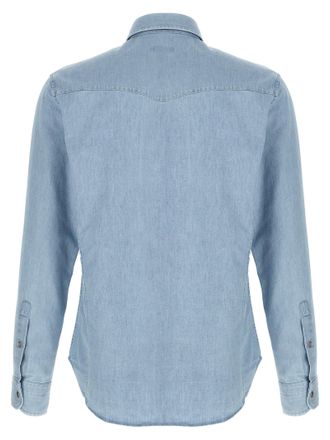 Tom Ford Chambray Denim Western Shirt - Blue