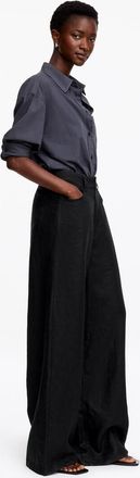 Arket 5-Pocket-Leinenhose -Schwarz