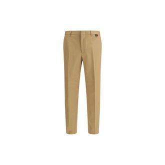Gucci Baumwoll-Twill-Hose mit Web-Detail - - Trousers - Herren - Beige - M