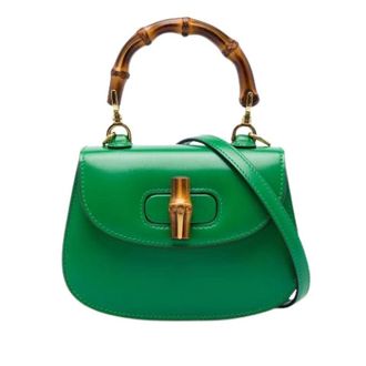 Gucci Sac &agrave; main Pre-owned Bamboo &agrave; poign&eacute;e sup&eacute;rieure - Femme - Pre-owned - Vert - Taille: ONE Size
