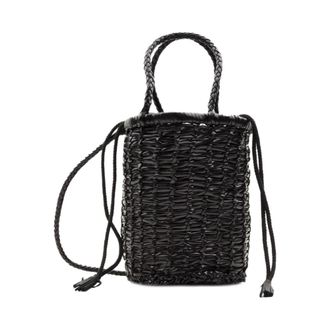 Dragon Diffusion Handgewebte Schwarze Leder Mini Tasche - - Bags - Damen - Schwarzk - ONE SIZE