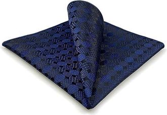 Shlax & Wing Carré de poche homme noir et bleu foncé accessoire élégant pour témoins