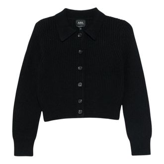 A.P.C. A.p.c. - Cardigan Jenn - Femme - Pulls - Bleu - Taille: 42 FR