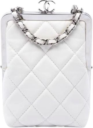 Chanel Sac bandouli&egrave;re matelass&eacute; Pre-owned - Femme - Pre-owned - Blanc - Taille: ONE Size