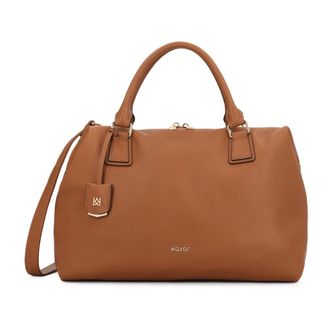 Kazar Gro&szlig;e hellbraune Handtasche mit zwei Henkeln und einem Riemen - - Bags - Damen - Braun - ONE SIZE