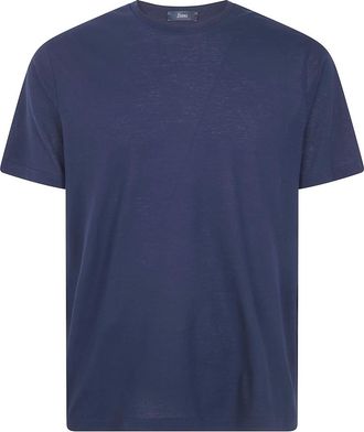 Herno Homme, Tops, Bleu, Taille: L Jersey Crepe T-Shirt