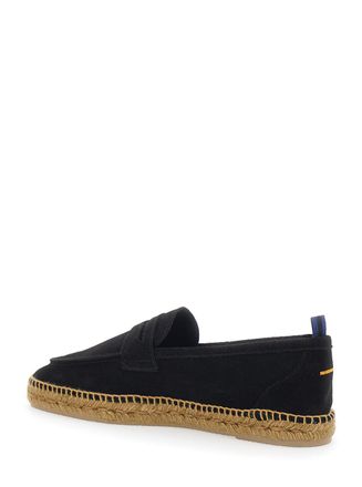 Castaner Mens Espadrilles Nacho Suede Black Calfskin Shoe