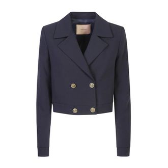 Twinset Blaue Oberbekleidung f&uuml;r Frauen Aw24 - - Jackets - Damen - Blau - M