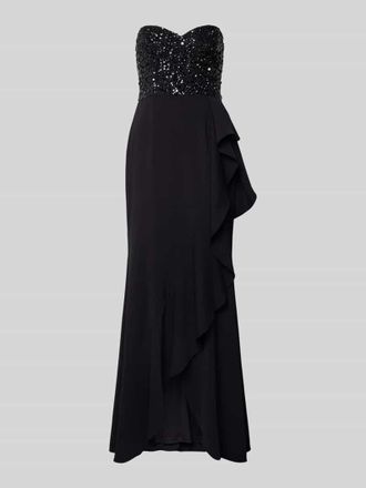 Adrianna Papell Abendkleid mit Volants und Pailletten