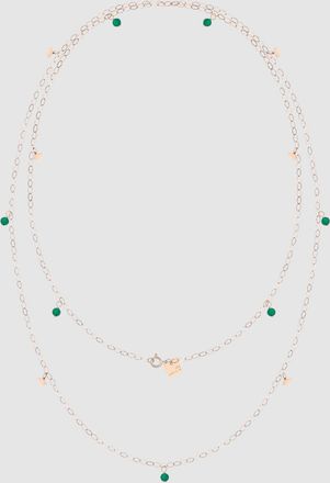 Ginette NY Sautoir Agathe Verte Or Rose