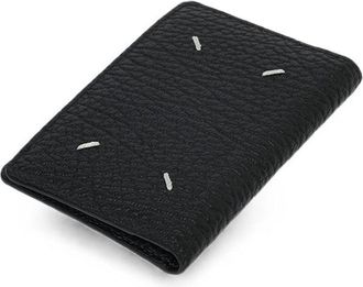 Maison Margiela Four-Stitch Calf Leather Card Holder - Black