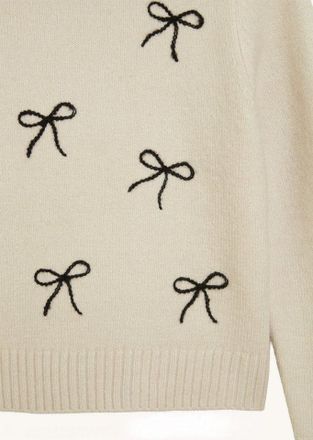 Marc O'Polo Strickpullover mit gesticktem Schleifenmuster