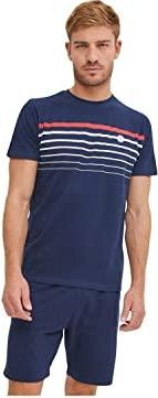 Serge Blanco Pyjama Homme Court 100% Coton, Vêtements de Nuit Homme, Ensemble Doux et Confortable, Bleu, Blanc, Rouge, Taille 3XL
