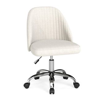 Costway GIANTEX B&uuml;rostuhl h&ouml;henverstellbar, ergonomischer Schreibtischstuhl ohne Armlehnen, Drehstuhl mit Rollen, belastbar bis 136 kg, Stuhl f&uuml;r Homeoffice &