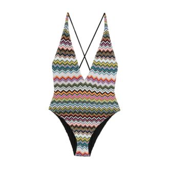 Missoni Femme, Maillots de bain, Multicolore, Taille: 40 FR Viscose One-piece