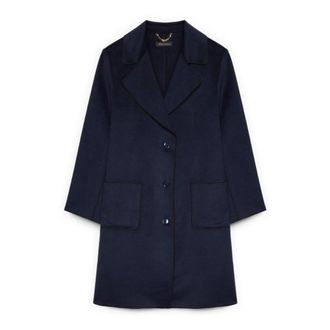 Fiorella Rubino Mantel mit aufgesetzten Taschen - - Coats - Damen - Blau - XS