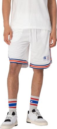 Champion Herren Legacy Division 1 Soft Mesh Bermuda Shorts, Wei&szlig;, M