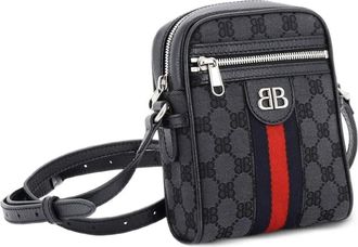Balenciaga x Gucci The Hacker Project Zip Messenger Bag BB Canvas Mini crossbody bag - Schwarz