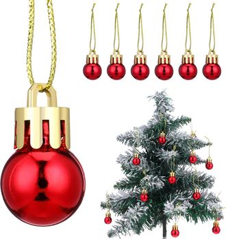 TOPBATHY Sewroro St&uuml;cke Mini Weihnachtskugeln Weihnachtsbaumkugeln Ornamente Bunte Kugel H&auml;ngende Anh&auml;nger f&uuml;r Weihnachtsb&auml;ume Hochzeit Party Urlaub Dekoration