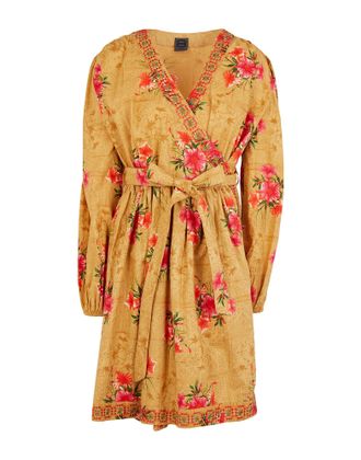 8 by YOOX PRINTED ORGANIC COTTON WRAP DRESS