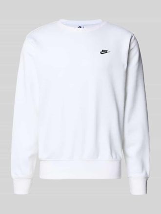 Nike Sweatshirt mit Label-Stitching und Rundhalsausschnitt