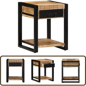 vidaXL vidaXL Beistelltisch 40x40x50 cm Raues Massivholz Mango