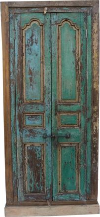 Guru Shop Schrank, Kleiderschrank, Massivholz, Vintage Look - Modell A10, 200x87x38 cm