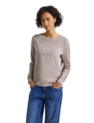 Street One Damen 3227691 Shirt mit Tape Details, Silk Brown Mel, 36