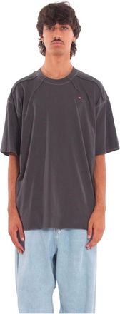 Diesel Homme, Tops, Gris, Taille: S T-Crahor Outer Stitching Tee