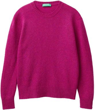 Benetton Damen Maglia G/C M/L 103me1n23 Pullover, violett, XS
